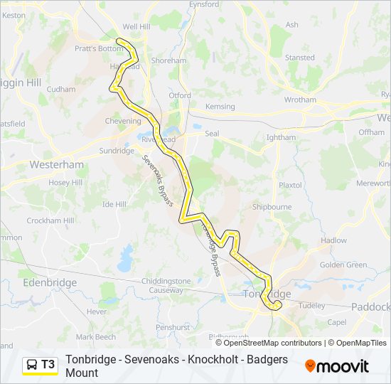 t3 Route: Schedules, Stops & Maps - Knockholt Kent Station (Updated)