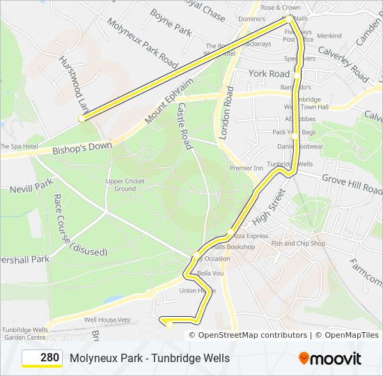 280 Route: Schedules, Stops & Maps - Tunbridge Wells (Updated)