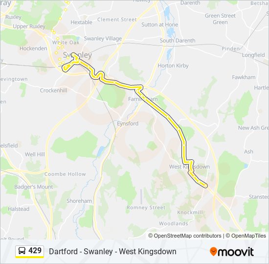 429 Route: Schedules, Stops & Maps - West Kingsdown (Updated)