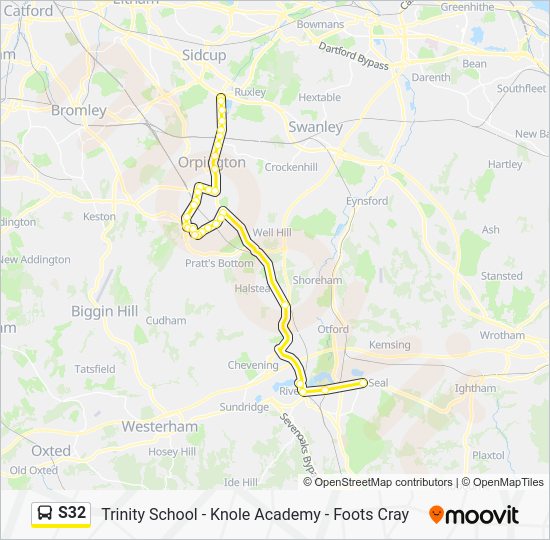 S32 Route: Schedules, Stops & Maps - Foots Cray (Updated)