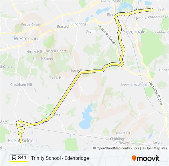 s41 Route: Schedules, Stops & Maps - Edenbridge (Updated)