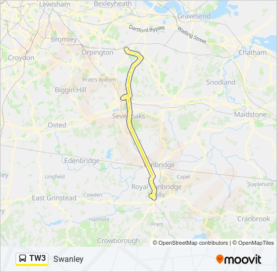 tw3 Route: Schedules, Stops & Maps - Swanley (Updated)
