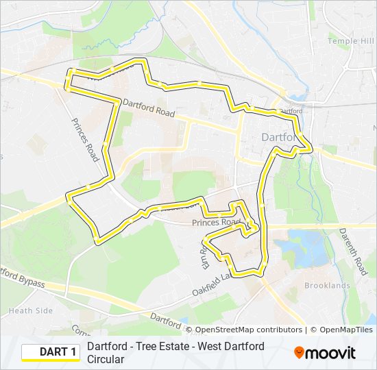 dart 1 Route: Schedules, Stops & Maps - Dartford (Updated)
