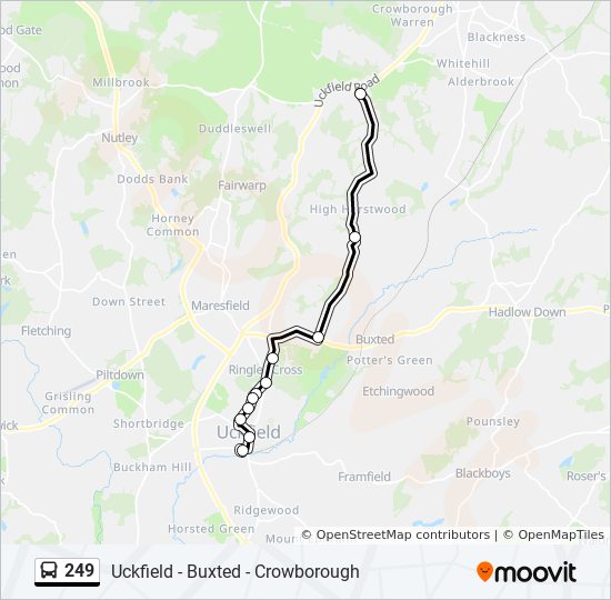 249 Route: Schedules, Stops & Maps - Poundgate (Updated)