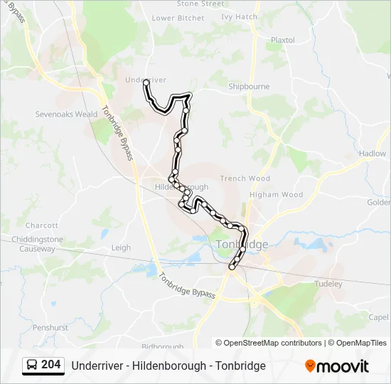 204 Route: Schedules, Stops & Maps - Underriver (Updated)