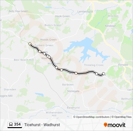 354 Route: Schedules, Stops & Maps - Wadhurst (Updated)