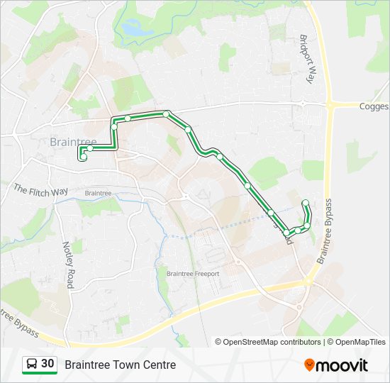 30 Route: Schedules, Stops & Maps - Braintree Town Centre (Updated)