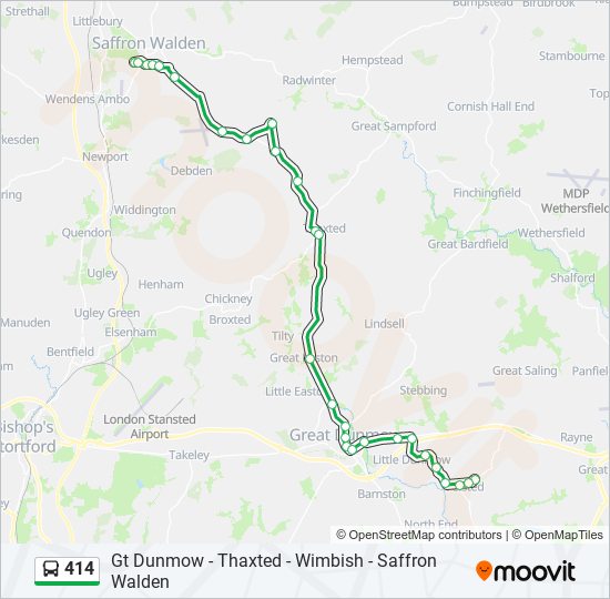 414 Route: Schedules, Stops & Maps - Felsted (Updated)
