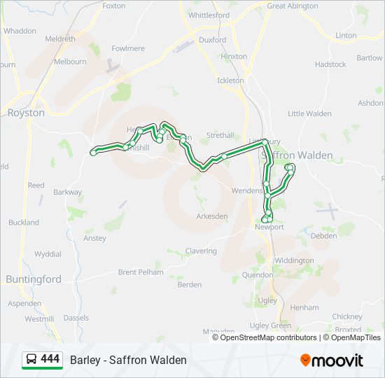 444 Route: Schedules, Stops & Maps - Barley (Updated)