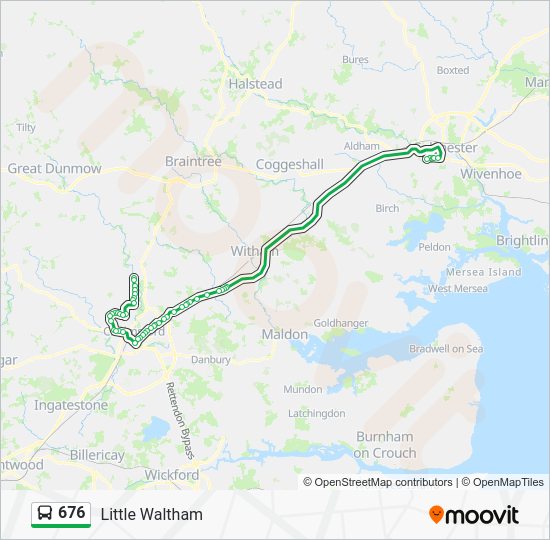 676 Route: Schedules, Stops & Maps - Little Waltham (Updated)