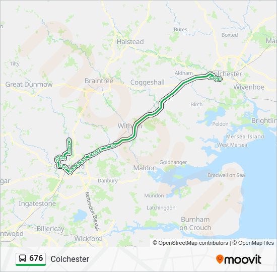 676 Route: Schedules, Stops & Maps - Colchester (Updated)