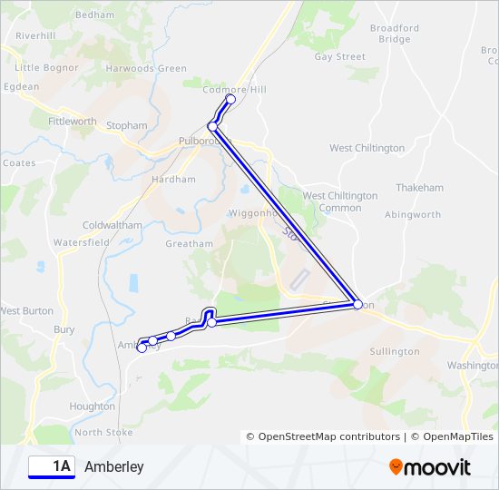 1a Route: Schedules, Stops & Maps - Amberley (Updated)