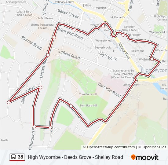38 Bus: Schedules, Stops & Maps - High Wycombe