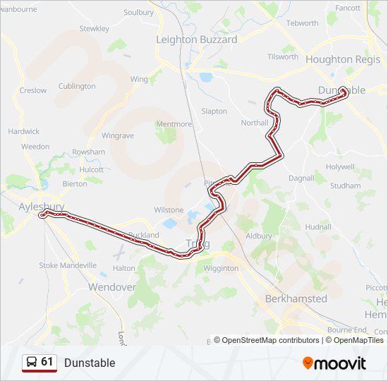 61 Route: Schedules, Stops & Maps - Dunstable (Updated)