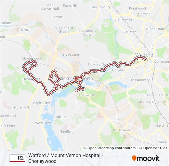 r2 Route: Schedules, Stops & Maps - Watford (Updated)