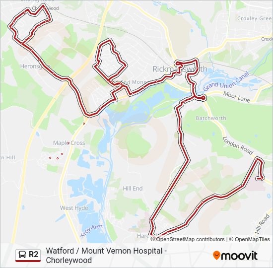 r2 Route: Schedules, Stops & Maps - Northwood (Updated)