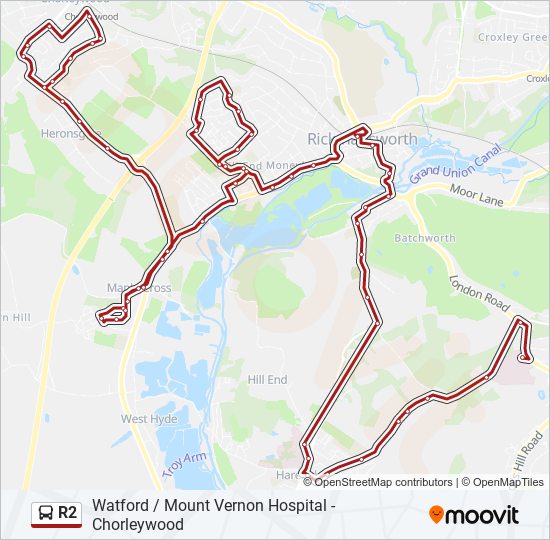 r2 Route: Schedules, Stops & Maps - The Swillett (Updated)