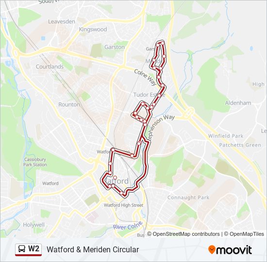 w2 Route: Schedules, Stops & Maps - Watford (Updated)