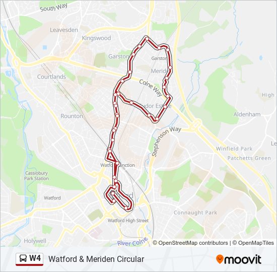 w4 Route: Schedules, Stops & Maps - Watford (Updated)