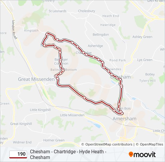190 Route: Schedules, Stops & Maps - Chesham (Updated)