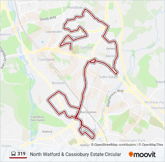 319 Route: Schedules, Stops & Maps - North Watford (Updated)