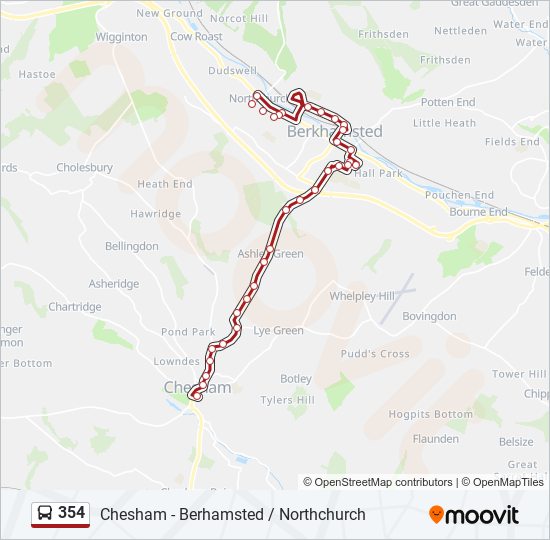 354 Route: Schedules, Stops & Maps - Northchurch (Updated)