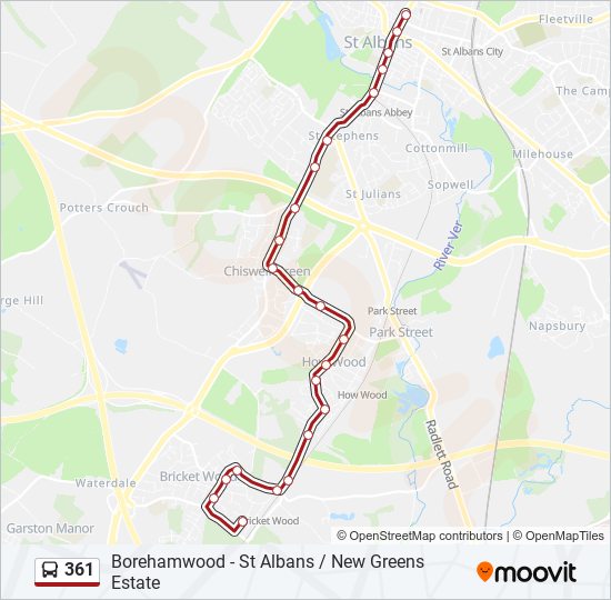 361 Route: Schedules, Stops & Maps - Bricket Wood (Updated)