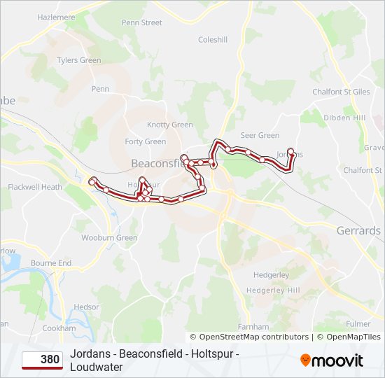 380 Route: Schedules, Stops & Maps - Jordans (Updated)
