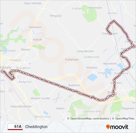 61a Route: Schedules, Stops & Maps - Cheddington (Updated)