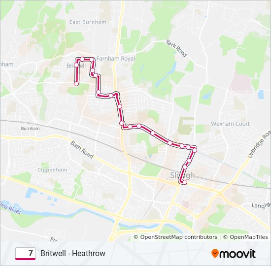 7 Route: Schedules, Stops & Maps - Slough Town Centre (Updated)