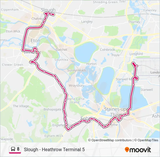 8 Route: Schedules, Stops & Maps - Slough Town Centre (Updated)