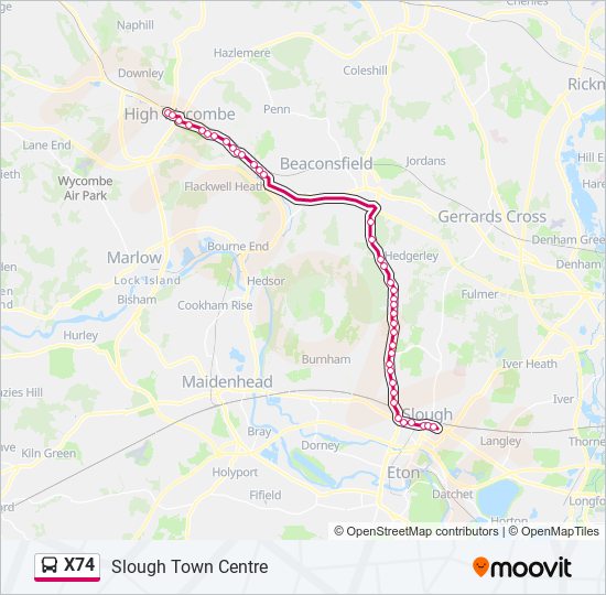 x74 Route: Schedules, Stops & Maps - Slough Town Centre (Updated)