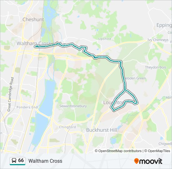 66 Route: Schedules, Stops & Maps - Waltham Cross (Updated)
