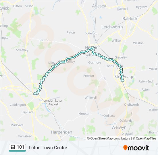 101 Route: Schedules, Stops & Maps - Luton Town Centre (Updated)