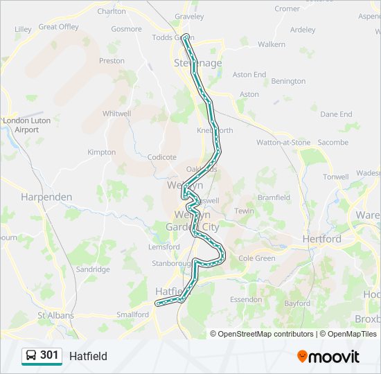 301 Route: Schedules, Stops & Maps - Hatfield (Updated)