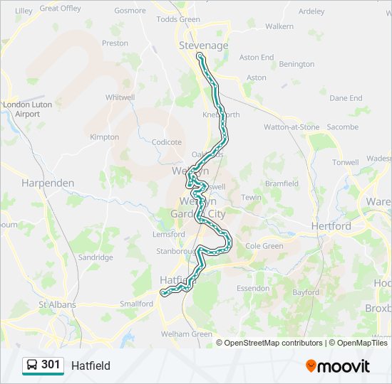301 Route: Schedules, Stops & Maps - Hatfield (Updated)