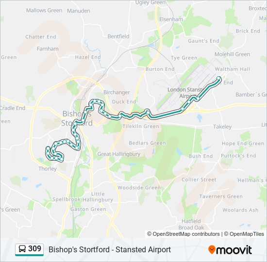 309 Route: Schedules, Stops & Maps - Stansted Airport (Updated)