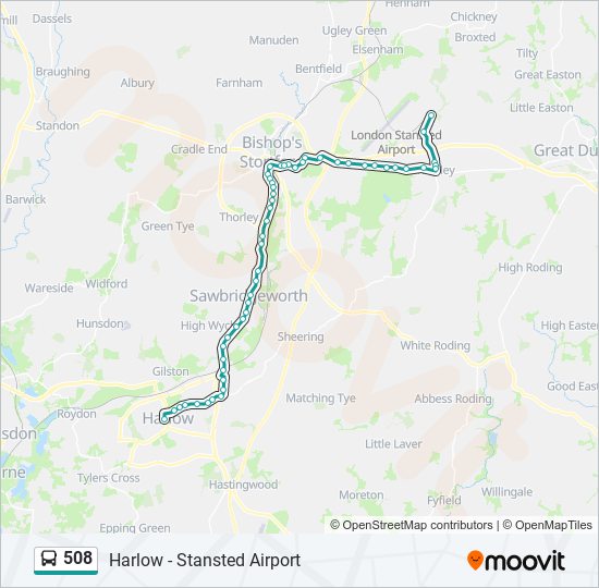508 Route: Schedules, Stops & Maps - Stansted Airport (Updated)