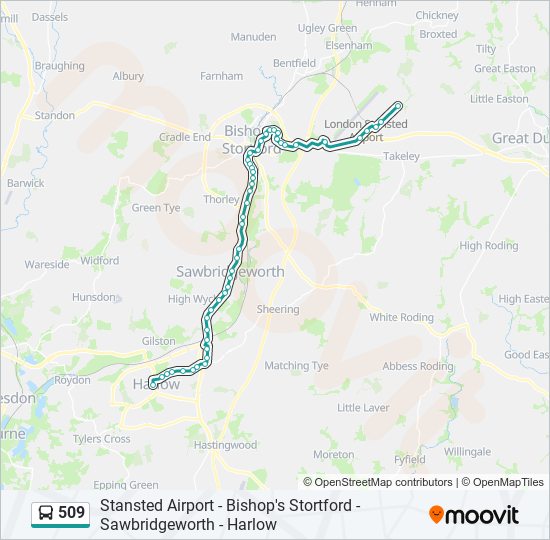 509 Route: Schedules, Stops & Maps - Stansted Airport (Updated)