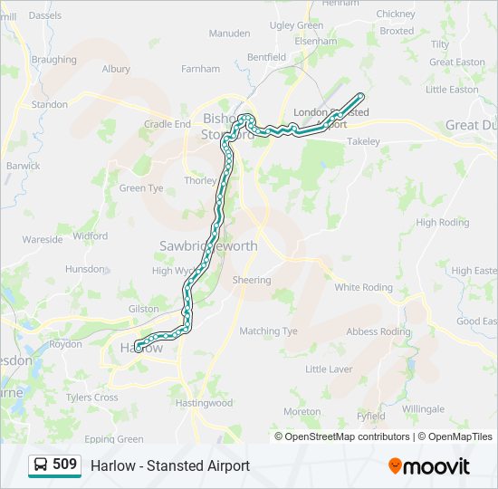 509 Route: Schedules, Stops & Maps - Stansted Airport (Updated)