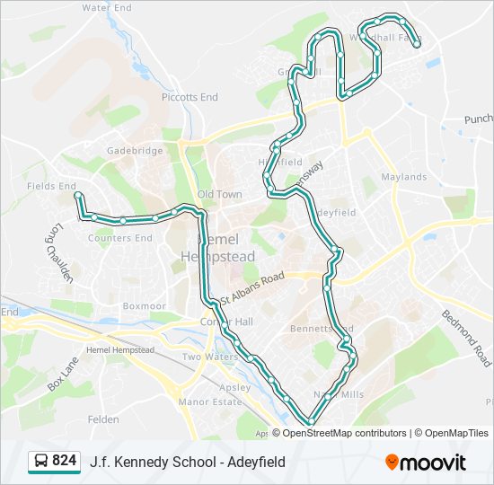 824 Route: Schedules, Stops & Maps - Cupid Green (Updated)