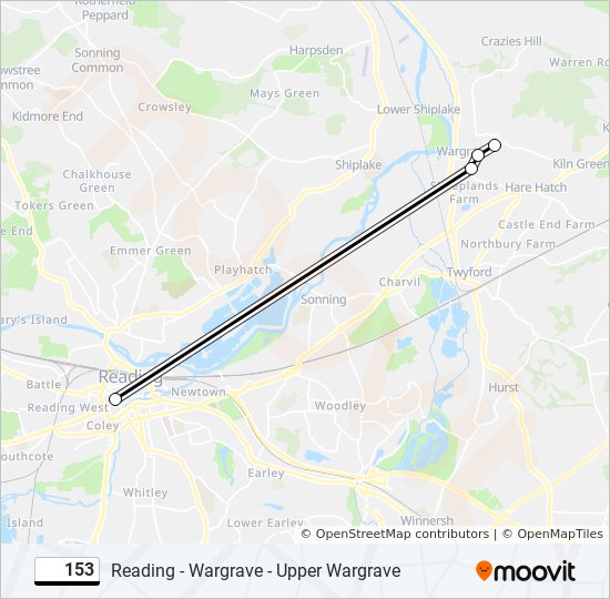 153 Route: Schedules, Stops & Maps - Reading Town Centre (Updated)