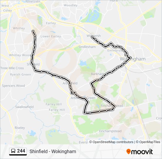 244 Route: Schedules, Stops & Maps - Whitley (Updated)