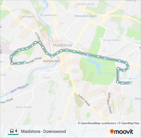 4 Route: Schedules, Stops & Maps - Maidstone (Updated)