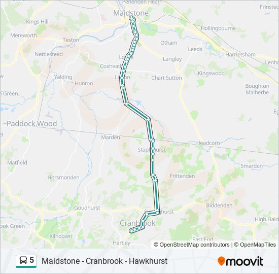 5 Route: Schedules, Stops & Maps - Cranbrook (Updated)
