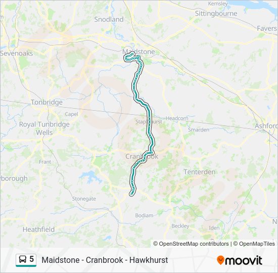 5 Route: Schedules, Stops & Maps - Maidstone (Updated)