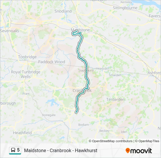 5 Route: Schedules, Stops & Maps - Maidstone (Updated)