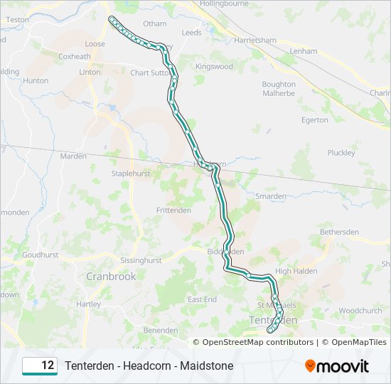 12 Route: Schedules, Stops & Maps - Shepway (Updated)