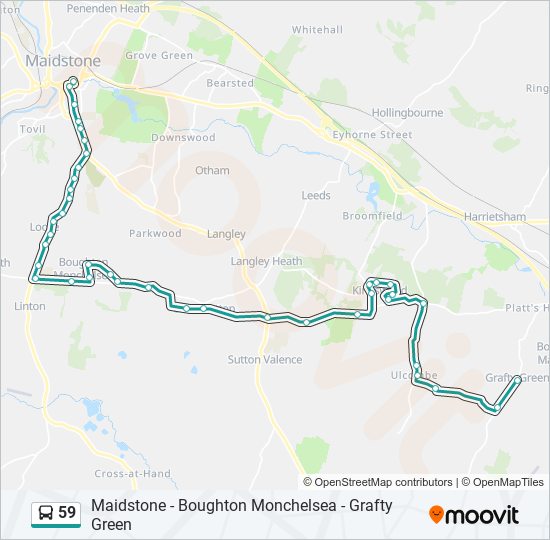 59 Route: Schedules, Stops & Maps - Grafty Green (Updated)