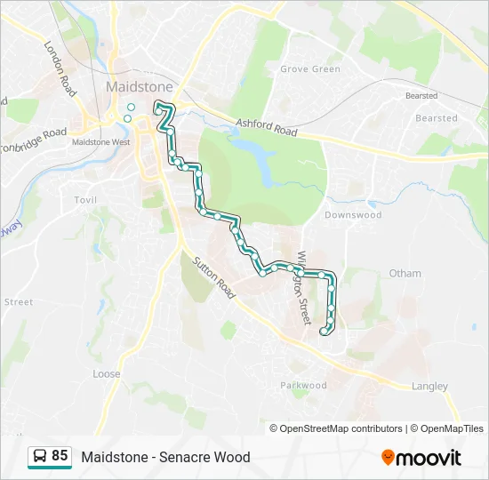 85 Route: Schedules, Stops & Maps - Maidstone (Updated)